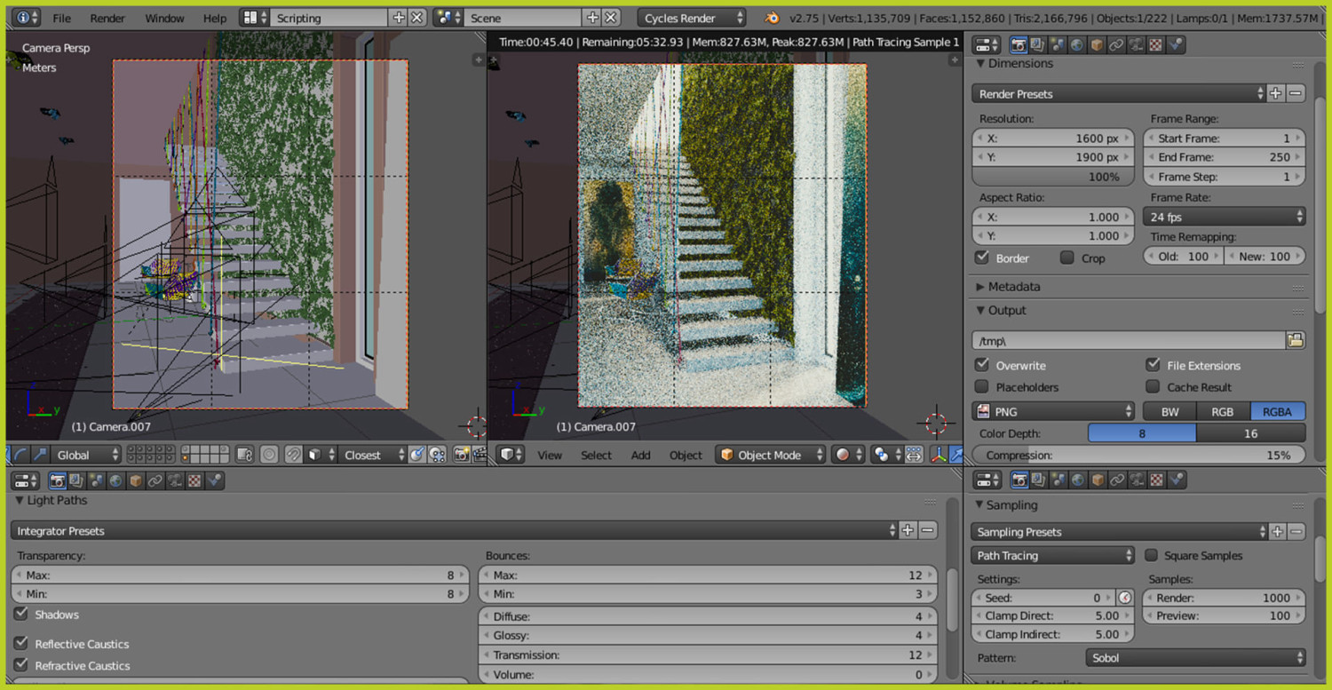vertical-garden-render-settings - Ronen Bekerman - 3D Architectural ...