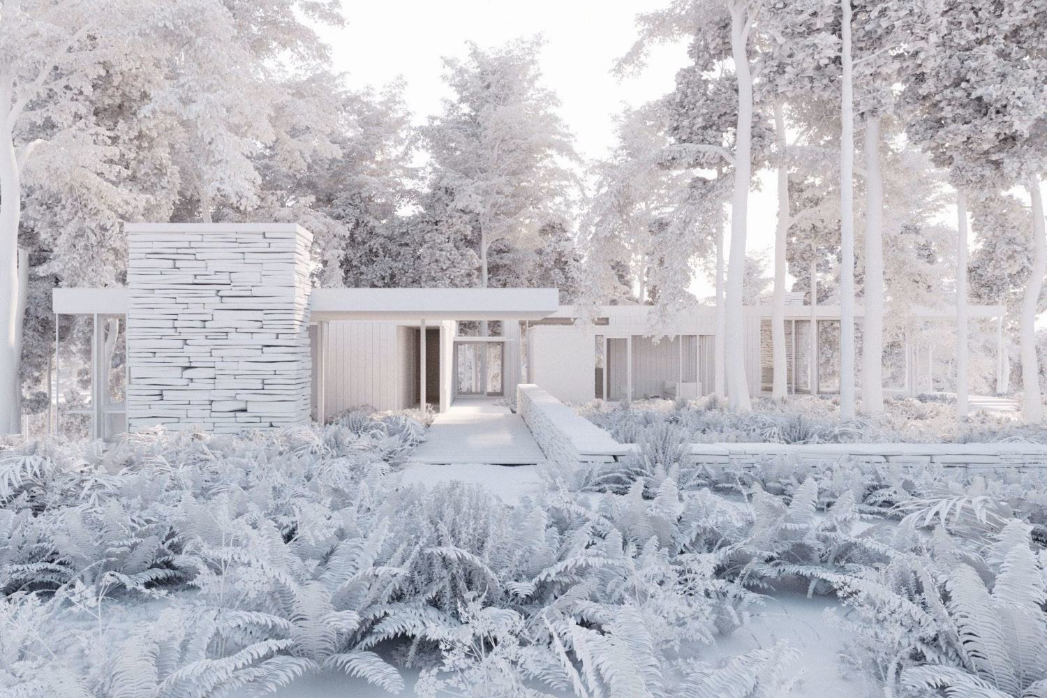 22 - Villa in a Forest - Vray sun - Ronen Bekerman - 3D Architectural ...