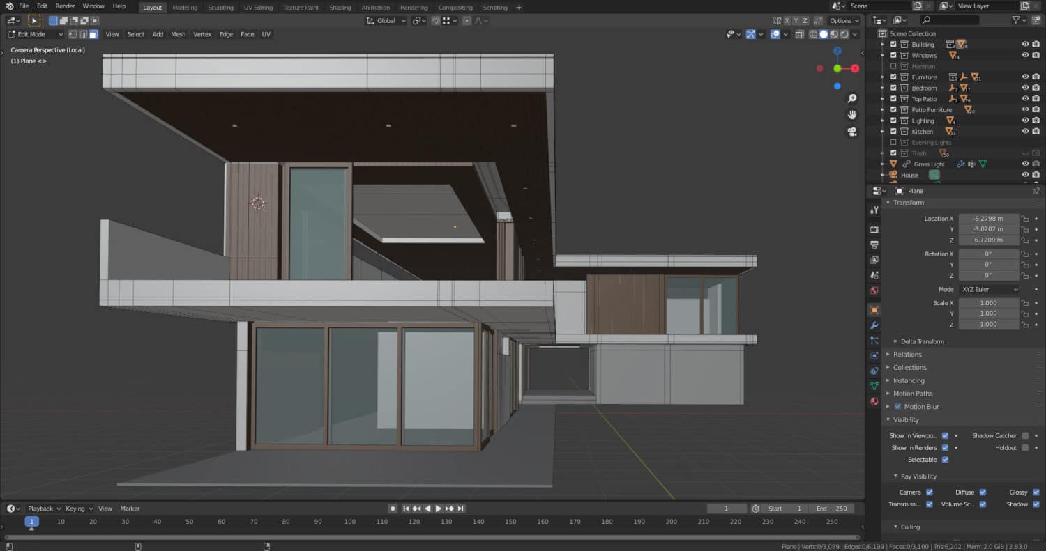 Making of Island House with Blender Architectural Visualization