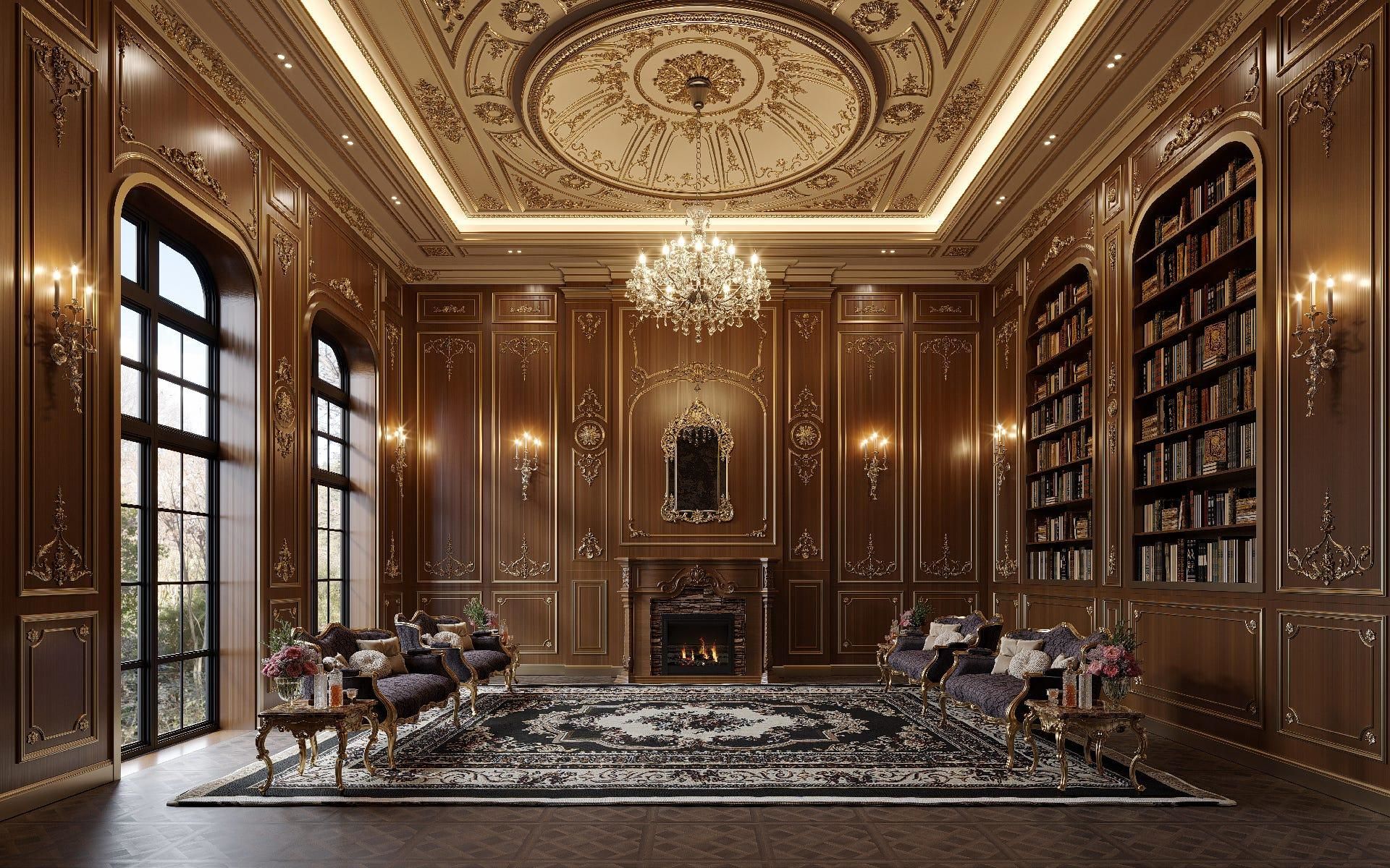 3D interior visualization of luxury classical mansion - Ronen Bekerman ...
